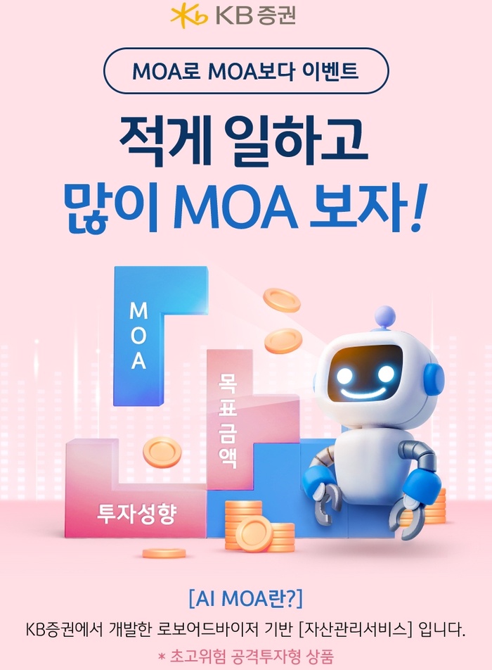 KB증권, 비대면 랩 'KB AI MOA' 출시…기념 이벤트